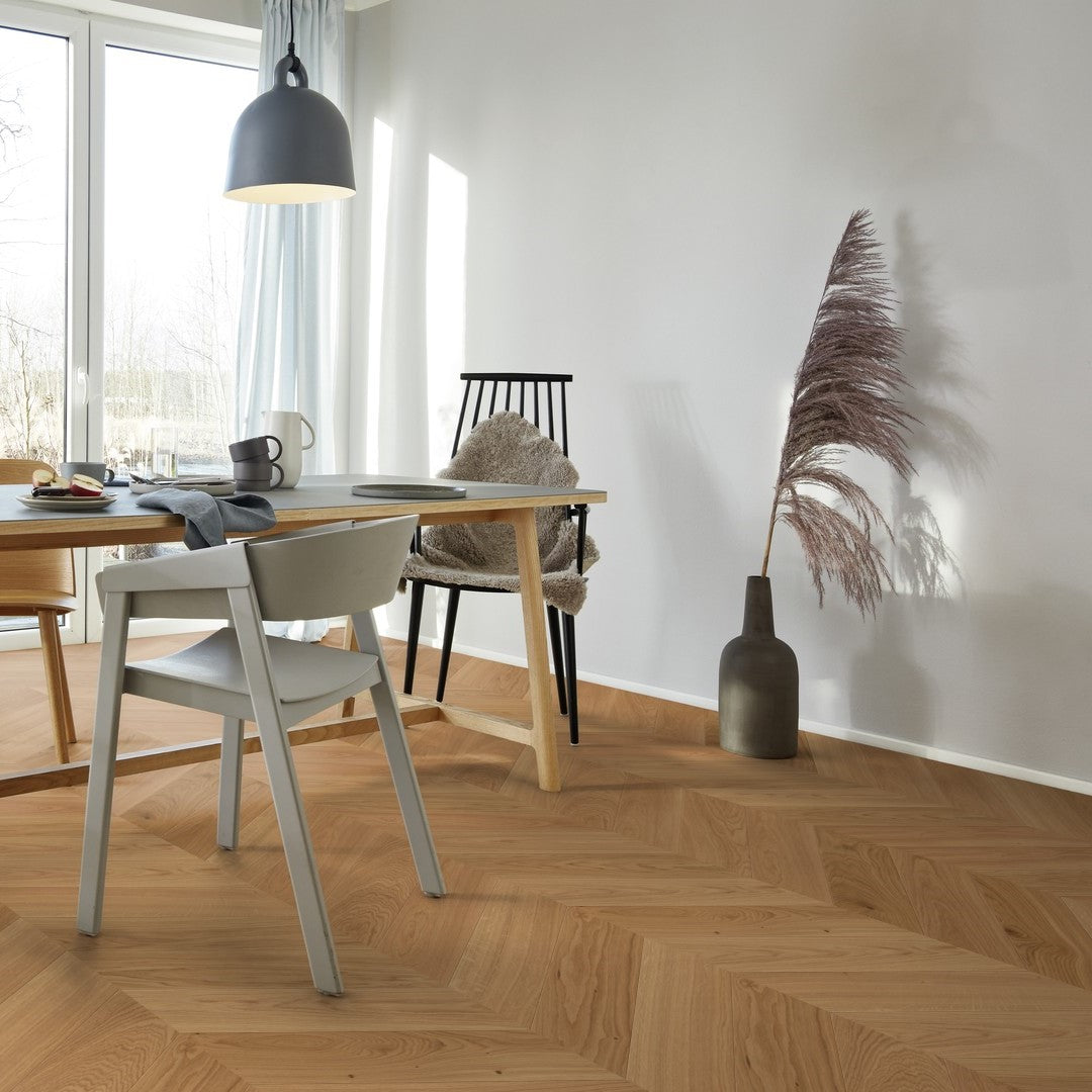 Boen Herringbone Click Oak Adagio White - One Stop Flooring