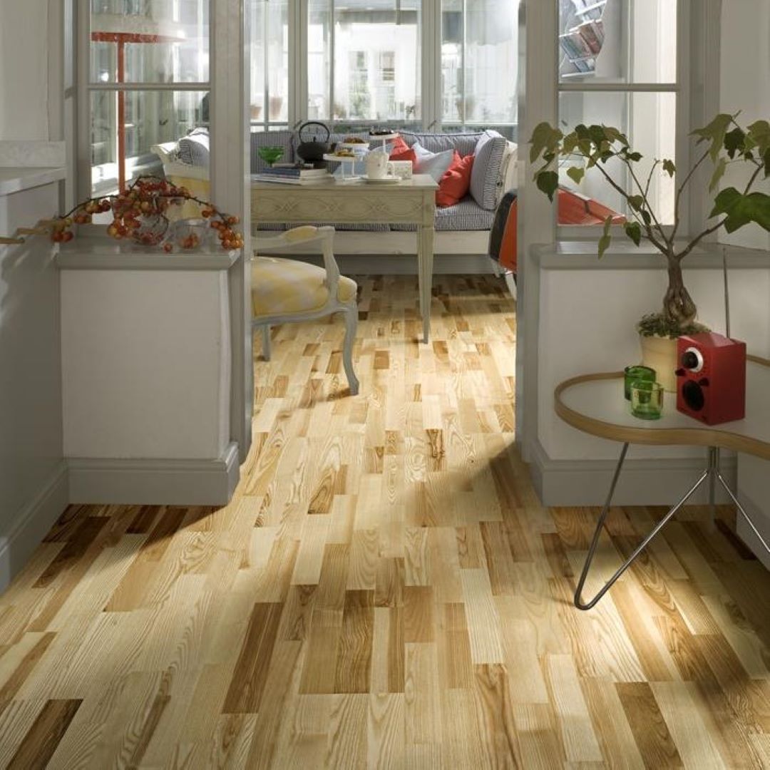 Kahrs Ash Kalmar 3 Strip Matt Lacquer - One Stop Flooring