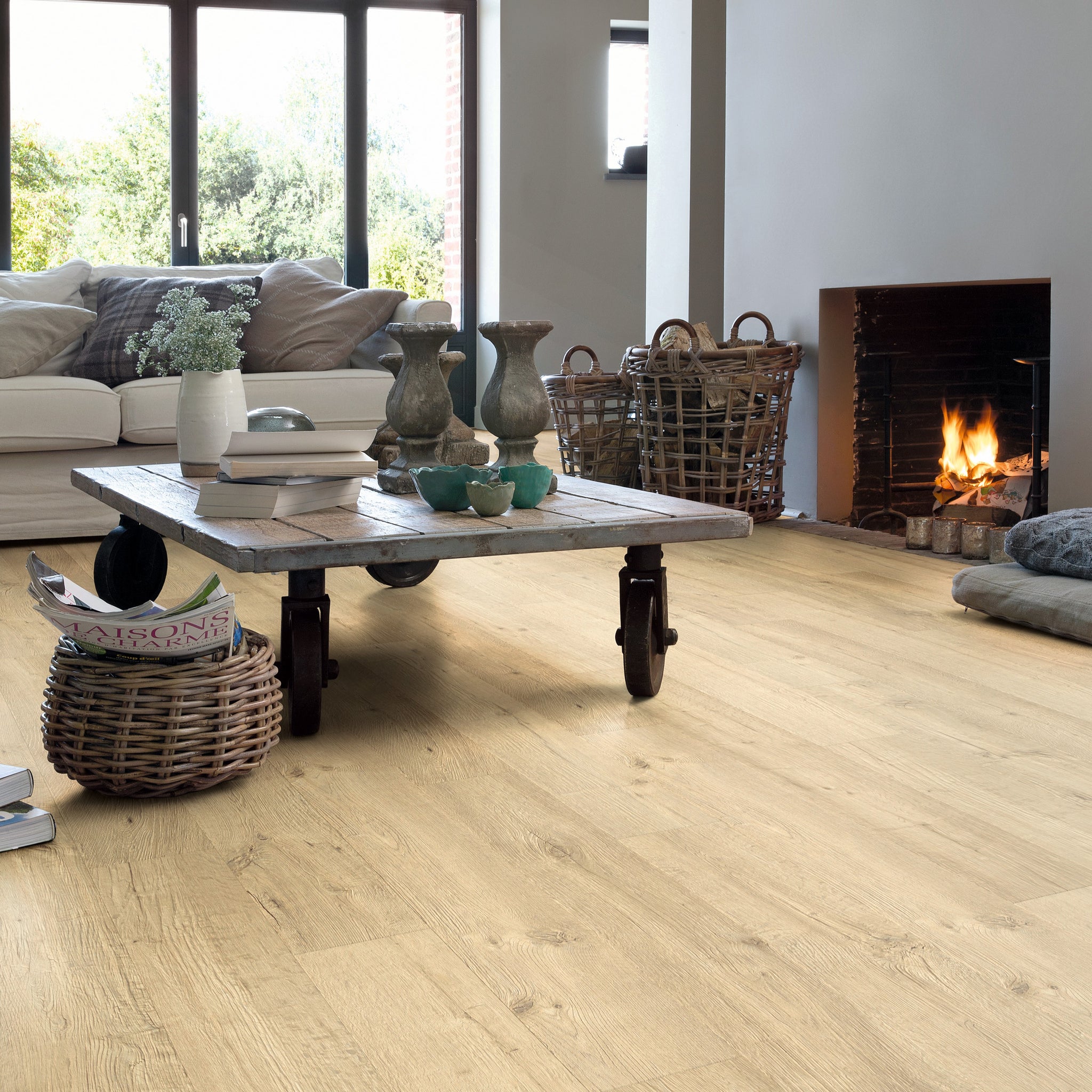 Quickstep Impressive Sandblasted Oak Natural - One Stop Flooring