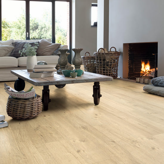 Quickstep Impressive Sandblasted Oak Natural - One Stop Flooring
