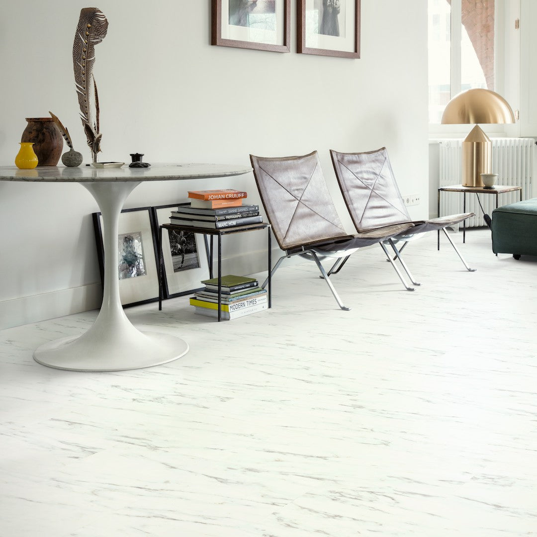 Quickstep Vinyl Oro Base Marble Carrara White - One Stop Flooring